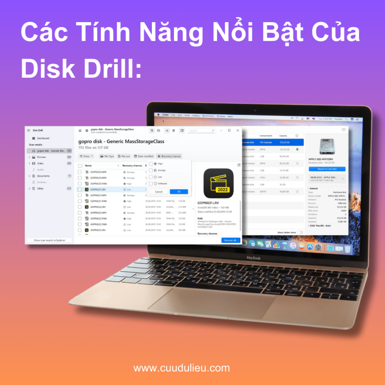 Disk Drill – Phần Mềm Khôi Phục Dữ Liệu Thông Minh Từ CleverFiles