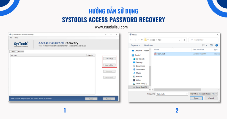 SysTools Access Password Recovery – Khôi phục mật khẩu Access